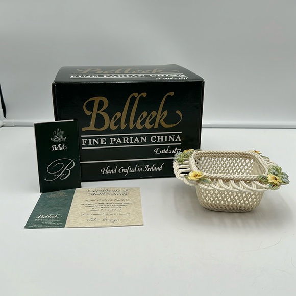 Belleek | Accents | Belleek Fine Parian China Woven Porcelain Flowers ...